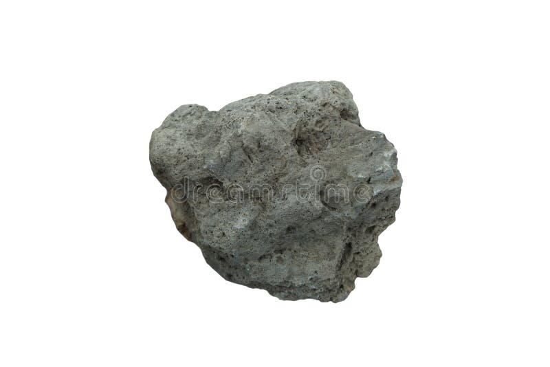 Raw Specimen of Basalt Rock Isolated on White Background. Stock Image ...