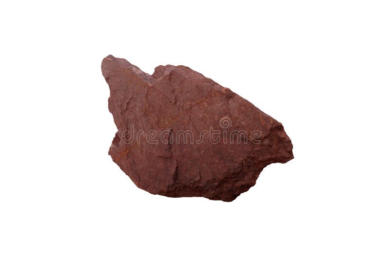 Specimen of Red Shale Rock Isolated on a White Background. Stock Image ...