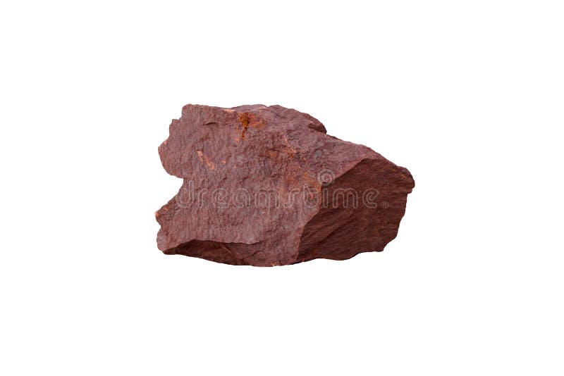 Specimen of Red Shale Rock Isolated on a White Background. Stock Image ...
