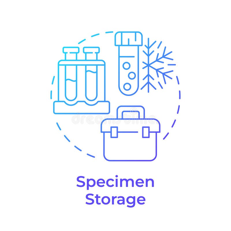 Specimen Storage Blue Gradient Concept Icon Stock Vector - Illustration ...