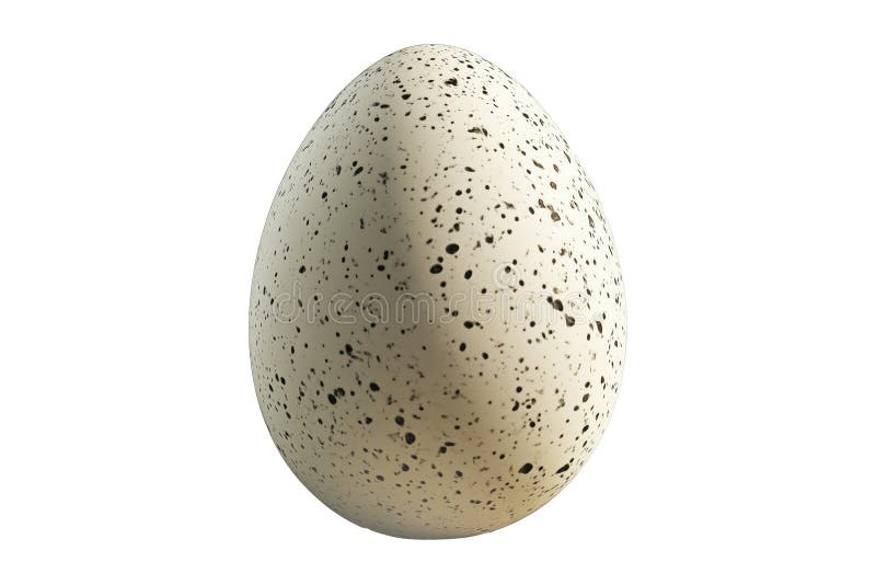 Speckled Egg with Natural Pattern and Smooth Surface, Isolated on White ...
