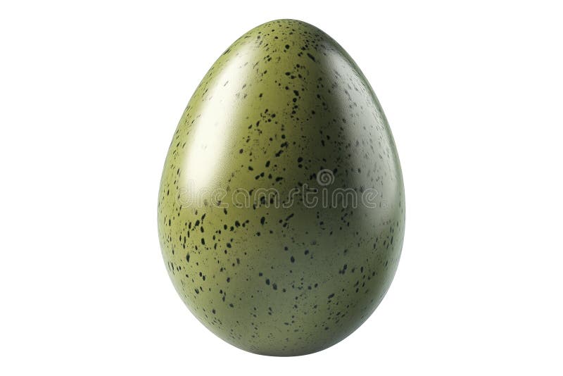 Speckled Egg with Natural Pattern and Smooth Surface, Isolated on White ...