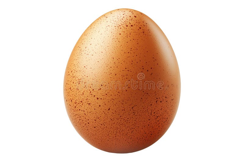 Speckled Egg with Natural Pattern and Smooth Surface, Isolated on White ...