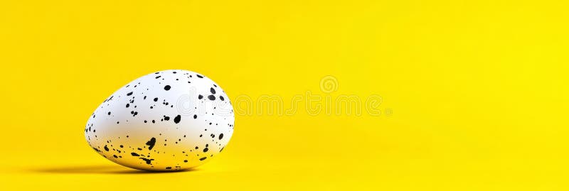 Speckled Egg on Yellow Background Spring Easter New Life Celebration ...