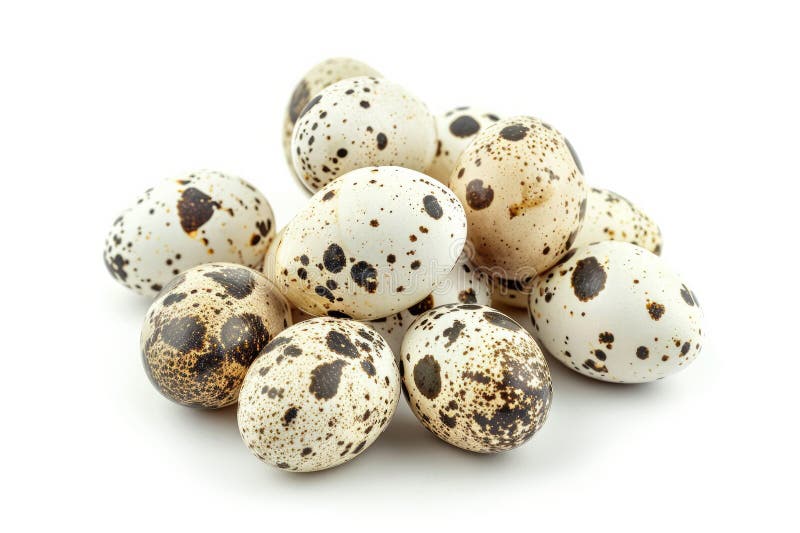 Speckled Brown Quail Egg Close Up Bright Background Isolated White ...