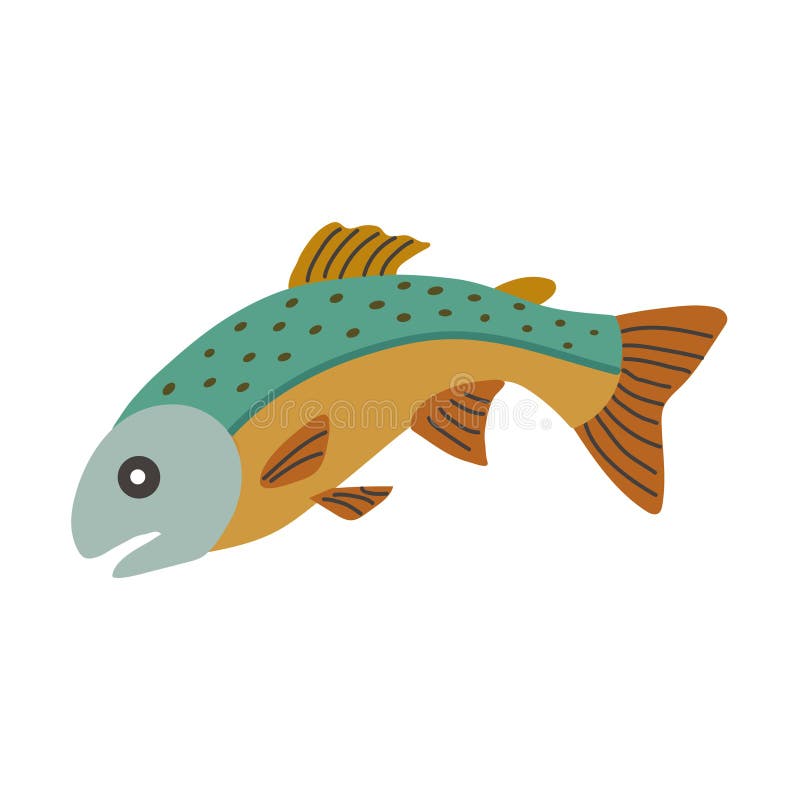 Speckled Trout Icon Clipart Logotype Isolated Vector Illustration Stock ...