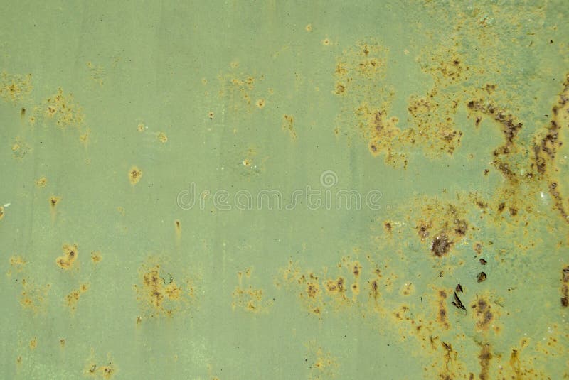 Specks of Rust on Old Green Painted Metal Texture Pattern Background ...