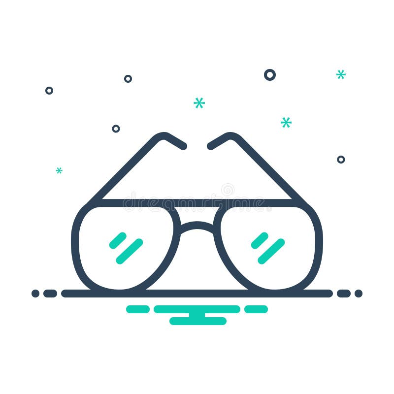 Mix Icon for Specs, Eyeglasses and Vision Stock Vector - Illustration ...