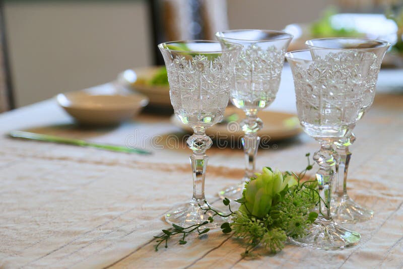 Spectacle of Dishes on Table Stock Photo - Image of liquor, view: 90540078