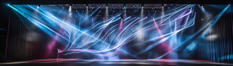 Spectacle of Light and Movement: Empty Stage Transformed for Modern ...