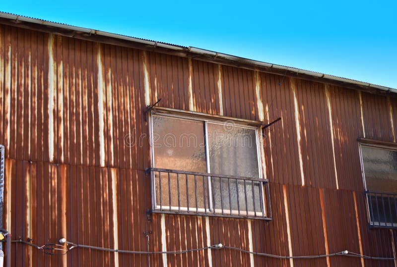 Spectacle of Rusty Wall and Blue Sky Stock Image - Image of yokohama ...