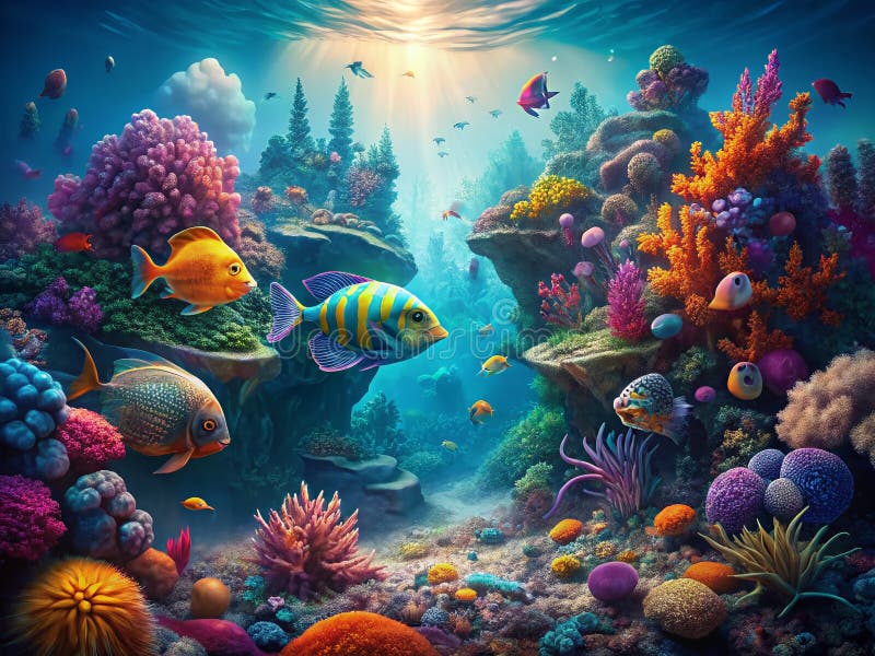 A Spectacle of Underwater Life Exploring the Thriving Coral Reef ...