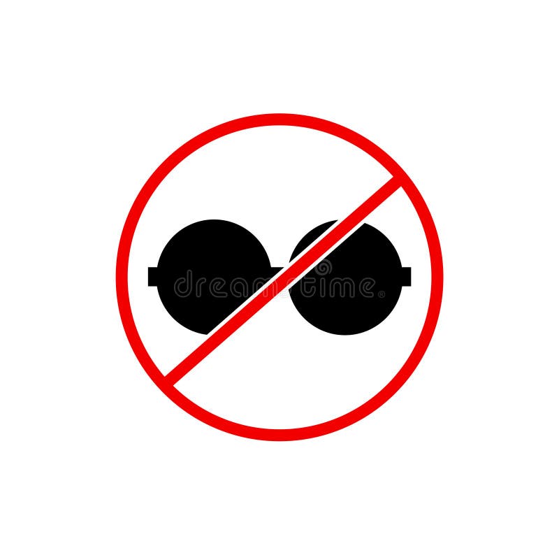 Spectacles Banned Vector Icon. Do Not Use Spectacles Stock Vector ...