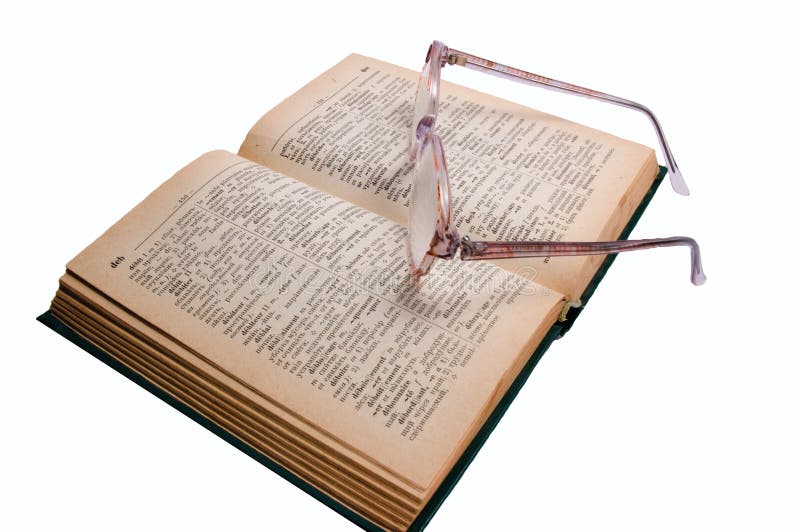 Spectacles and book stock image. Image of concept, glass - 12748219
