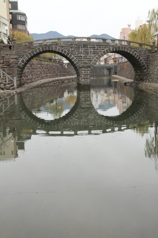 Spectacles Bridge in Nagasaki Editorial Photo - Image of landscape ...