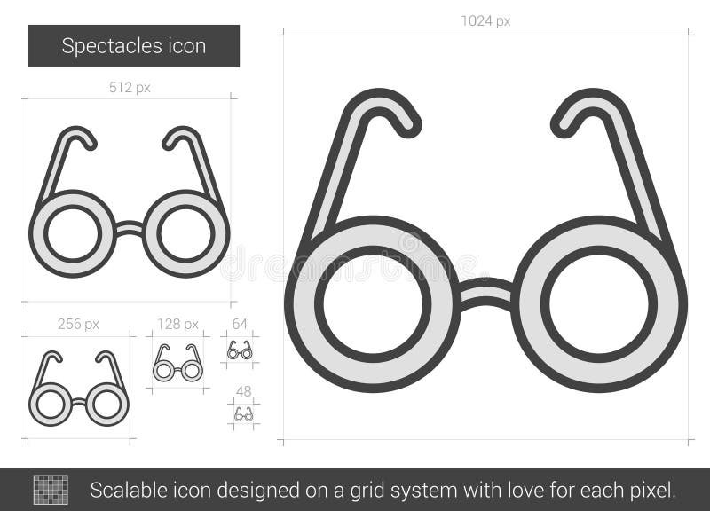 Spectacles line icon. stock vector. Illustration of oculist - 80690878