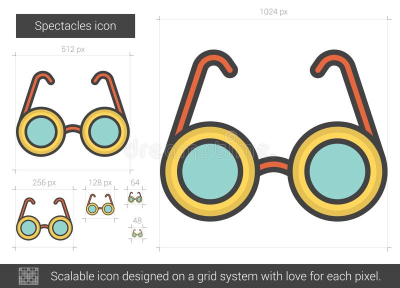 Spectacles line icon. stock vector. Illustration of design - 85920396