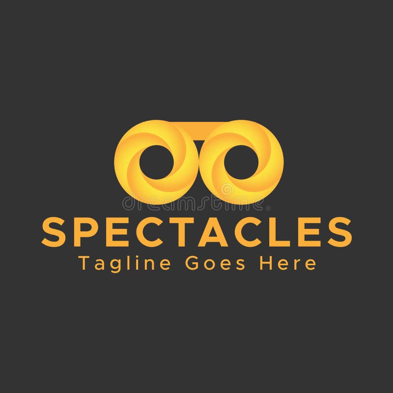 Spectacles Logo. Yellow Gradient Color Stock Vector - Illustration of ...