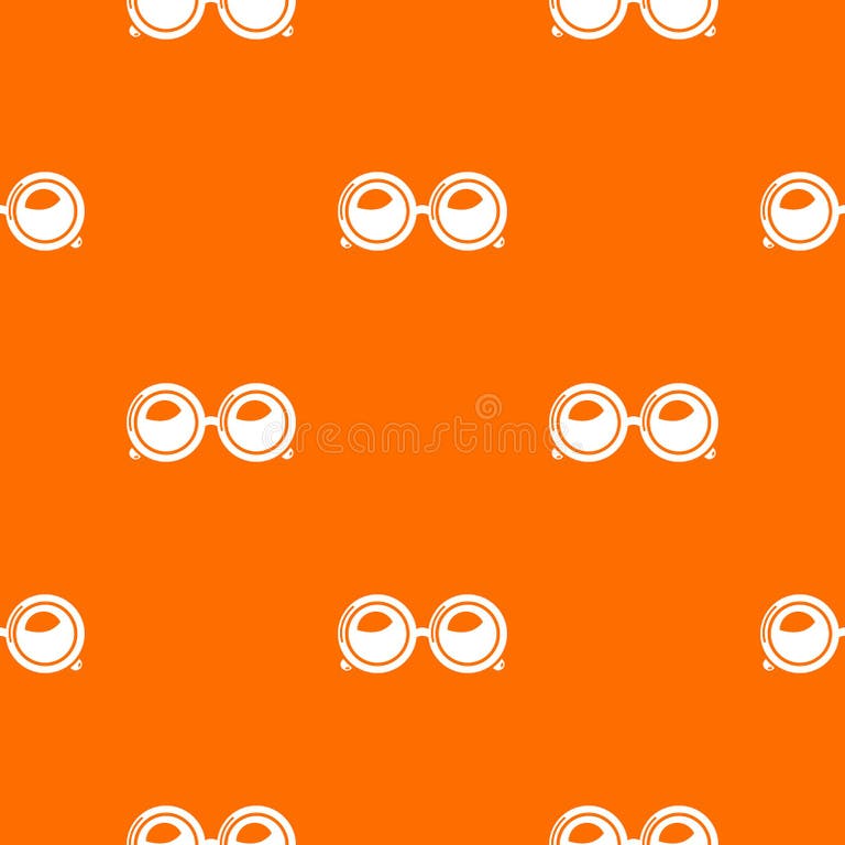 Spectacles Pattern Vector Orange Stock Vector - Illustration of design ...
