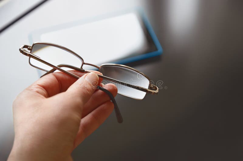 Spectacles on the table stock photo. Image of focus - 182806894