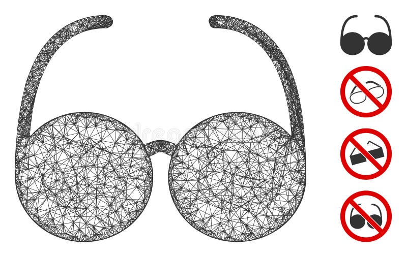 Spectacles Web Vector Mesh Illustration Stock Illustration ...