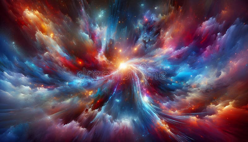 Spectacular Abstract Cosmic Explosion with Vibrant Colors and Dynamic ...