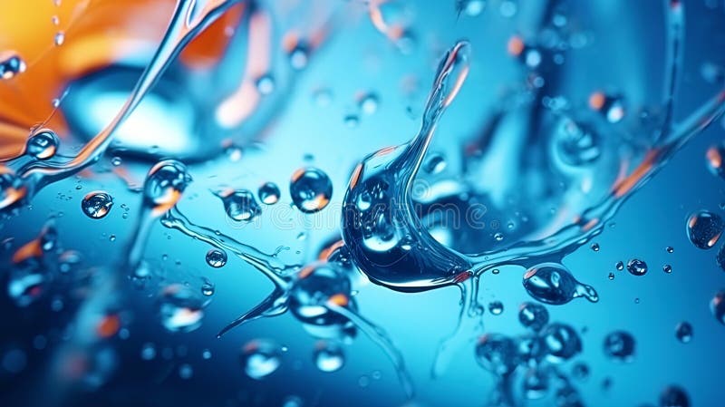 Spectacular Abstract Drops of Water on Glass Stock Illustration ...