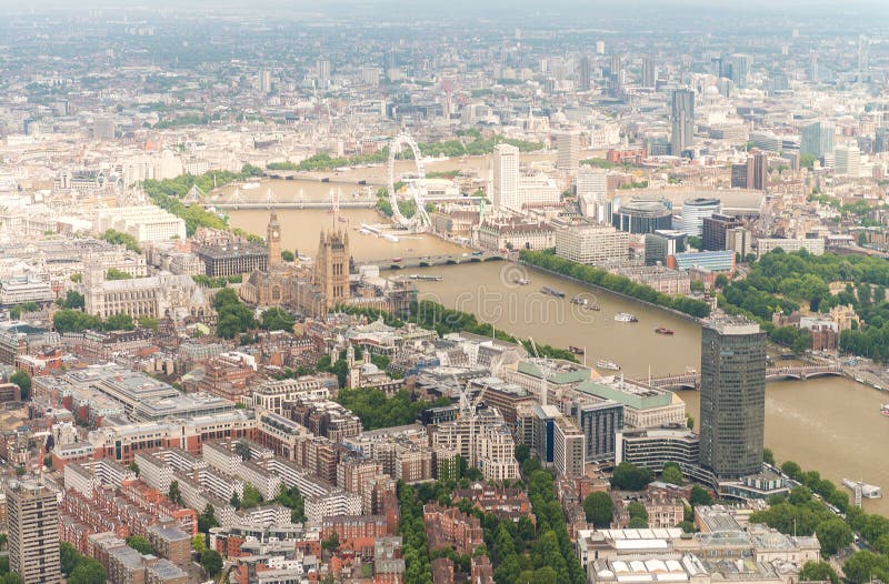 Spectacular Aerial View of London, UK Editorial Photography - Image of ...
