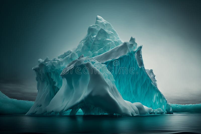 Spectacular AI Generative Iceberg Render Stock Illustration ...