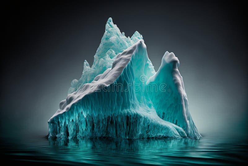 Spectacular AI Generative Iceberg Render Stock Illustration ...