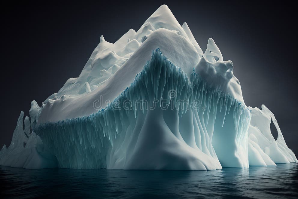 Spectacular AI Generative Iceberg Render Stock Illustration ...