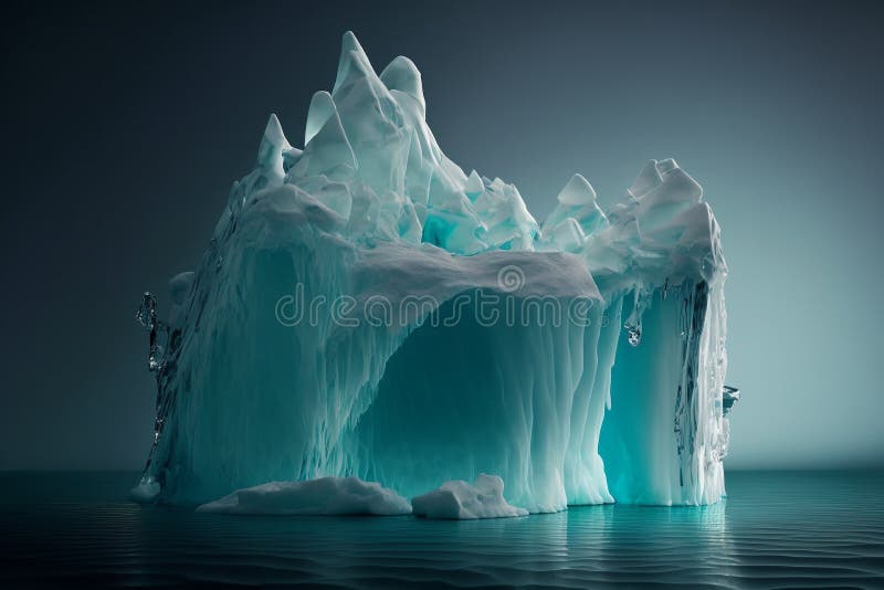 Spectacular AI Generative Iceberg Render Stock Illustration ...