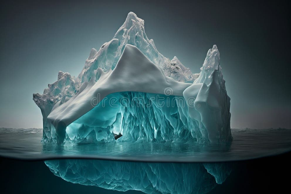 Spectacular AI Generative Iceberg Render Stock Illustration ...