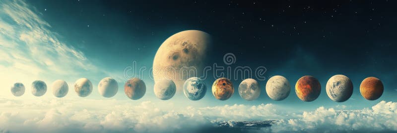 A Spectacular Alignment of Multiple Planets in Outer Space Against a ...