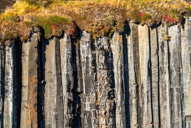Spectacular Basaltic Columns Under the Ground Stock Image - Image of ...
