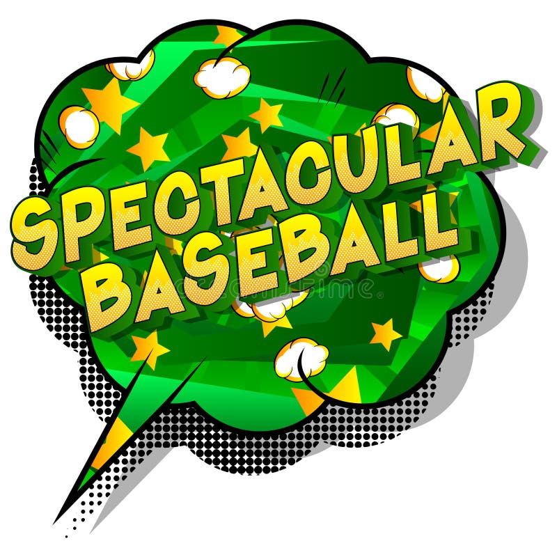 Spectacular Baseball - Comic Book Style Words. Stock Vector ...