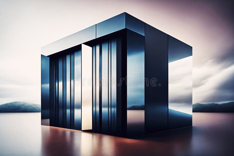 Spectacular Blue Sky Reflected in a Stunning Architectural Abstract ...