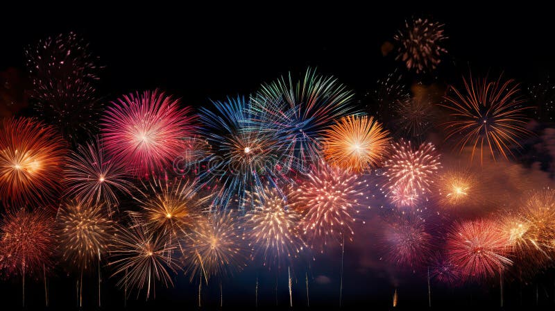 Spectacular Burst of Light Fireworks Background - Captivating ...