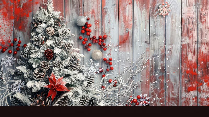 Spectacular Christmas Backdrop: Wood Panel with Christmas Tree ...