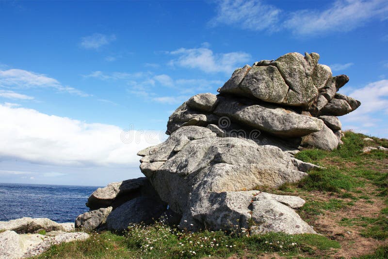 Spectacular Cliff on the Breton Sea Stock Photo - Image of millenary ...