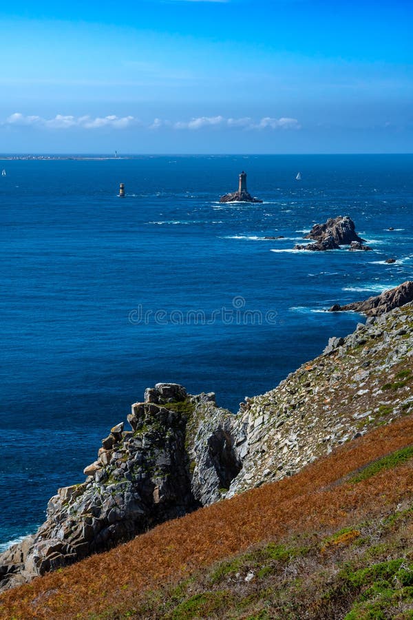 Spectacular Cliffs and Lighthouse at Peninsula Pointe Du Raz at the ...