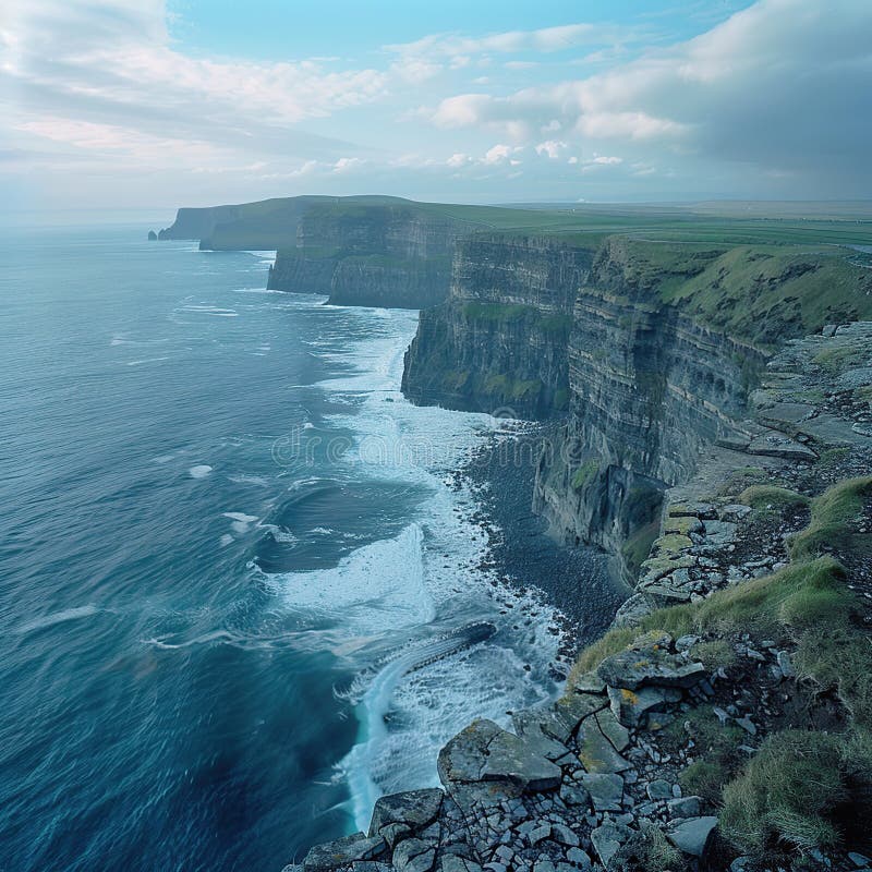 Spectacular Cliffs of Moher Overlooking the Atlantic Ocean, Ireland ...