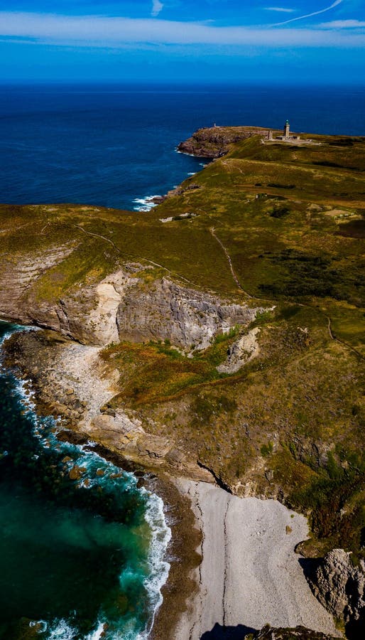 Spectacular Cliffs and Sandy Beach at Atlantic Coast of Cap Frehel in ...