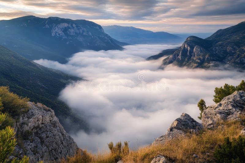 Spectacular Cloud Inversion Blankets the Valley with Fog while ...