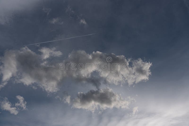 Spectacular Clouds in the Sky Stock Image - Image of hydrometeor, light ...