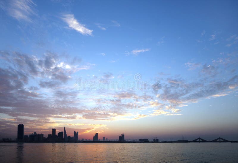 Spectacular Clouds during Sunset in Bahrain Stock Photo - Image of ...