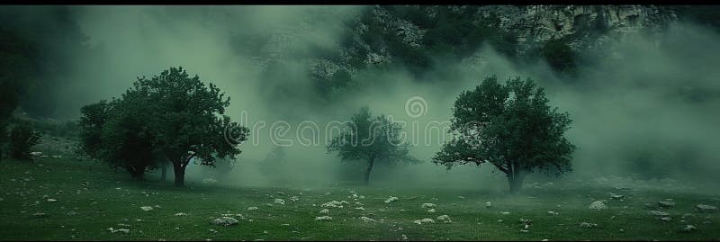 Spectacular Dawn Breaks Mist Rising from Trees Stock Photo - Image of ...