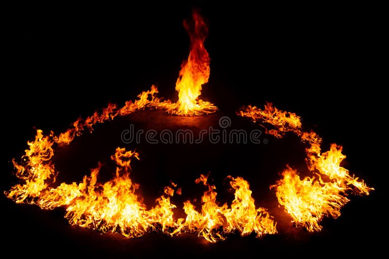Spectacular Display of Fire Forming a Mesmerizing Ring of Fire in a ...