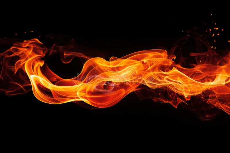 Spectacular Display of Scorching Fire Flames Flickering Against a ...