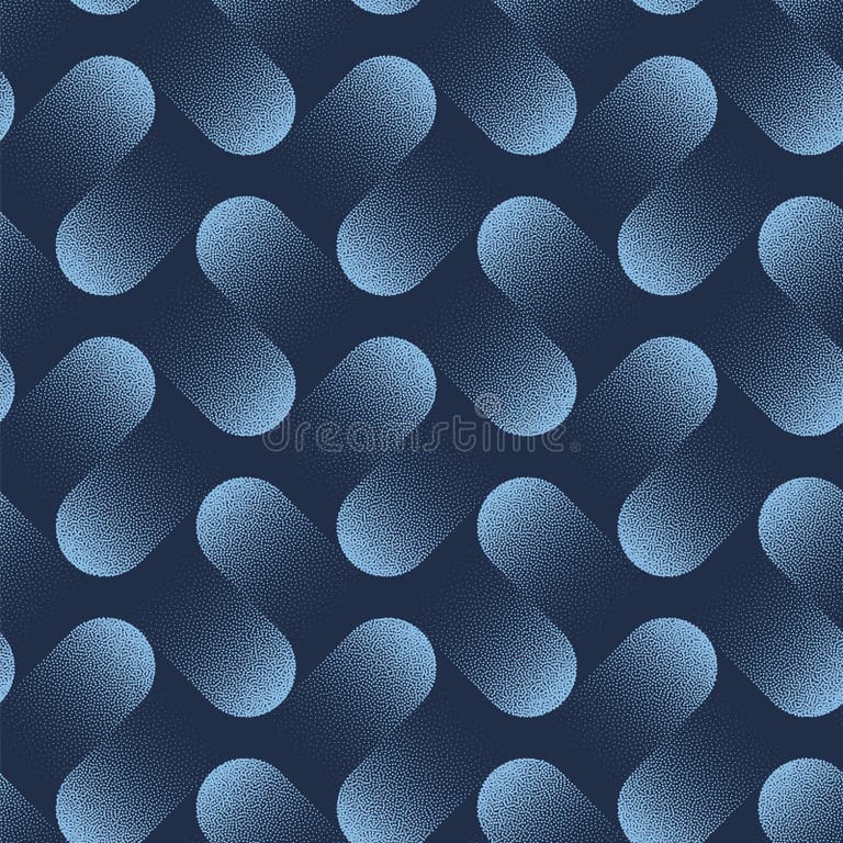 Spectacular Dynamic Seamless Pattern Trendy Vector Blue Abstract ...